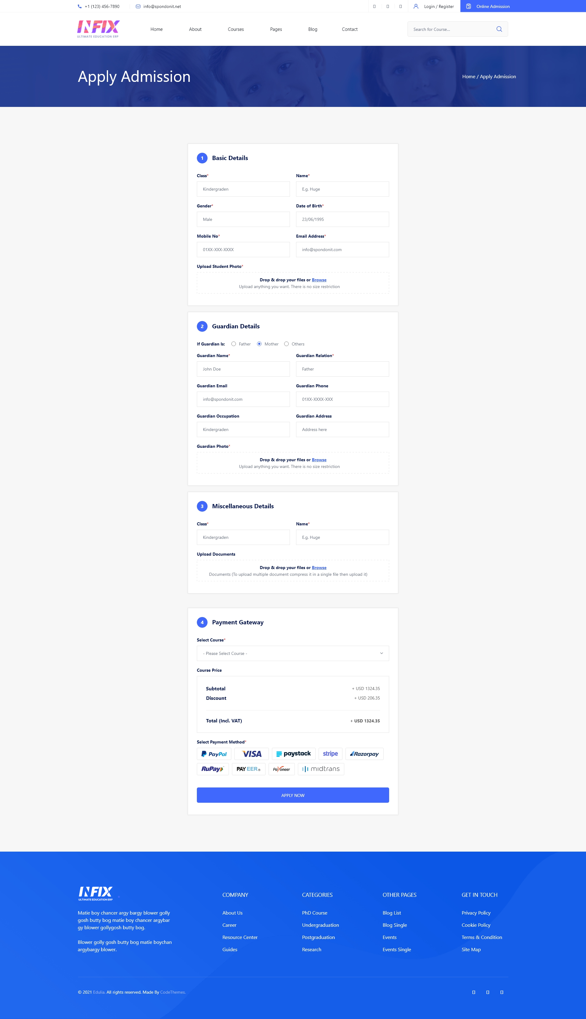 InfixEdu School - School Management System Software by CodeThemes ...